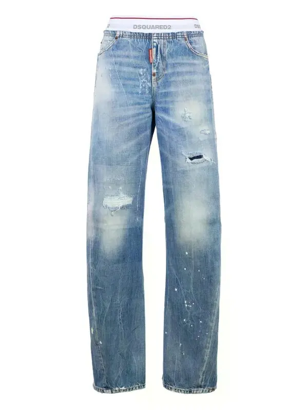 Dsquared2 Logo-waistband Jeans - Blue