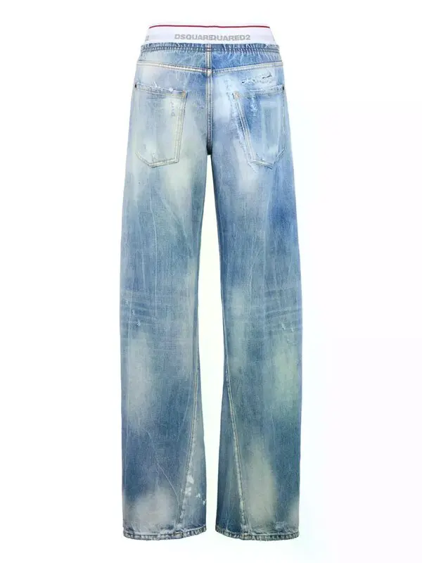 Dsquared2 Light Wash Loose Twist Jeans