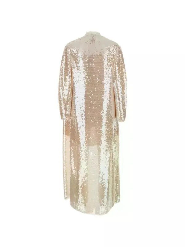 FORTE_FORTE Sequin-embellished Cape - Neutrals