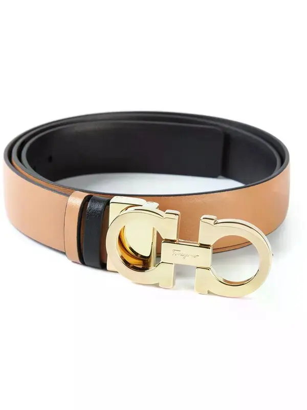 FERRAGAMO Gancio Buckle Belt - Neutrals