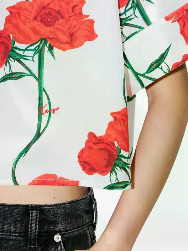 Kenzo Floral Print Shirt - White