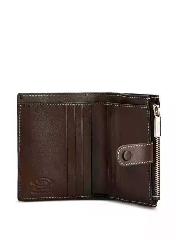 TOD'S Logo-patch Wallet - Brown