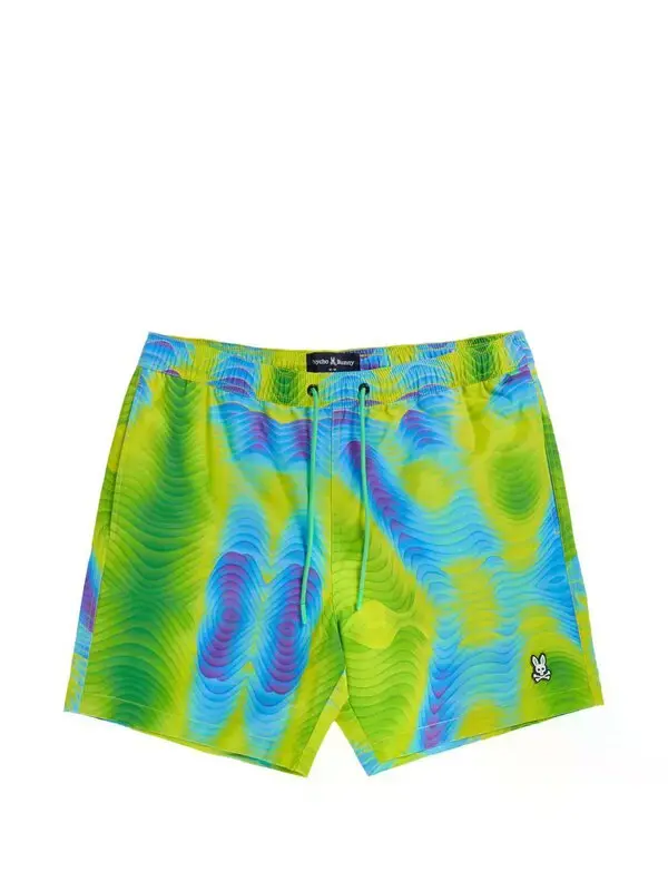 Psycho Bunny Printed Swim Shorts - Green