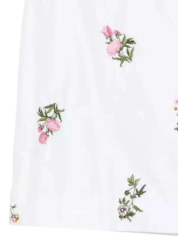 Cynthia Rowley Floral-embroidered Mini Skirt - White
