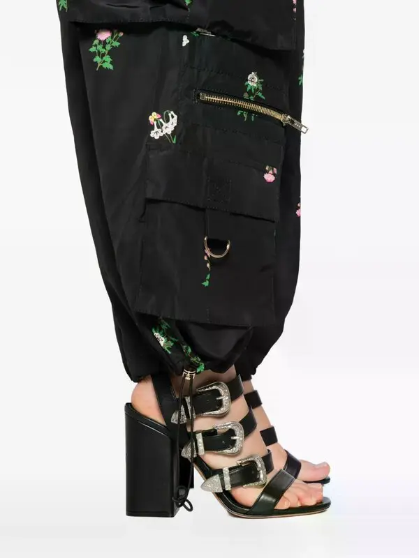 Cynthia Rowley Floral-print Palazzo Pants - Black