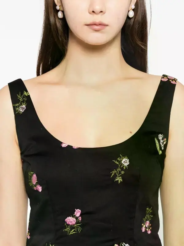 Cynthia Rowley Embroidered Mini Dress - Black