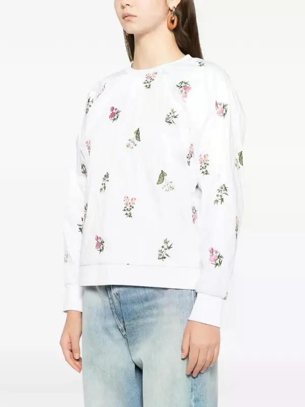 Cynthia Rowley Floral-embroidered Pullover - White
