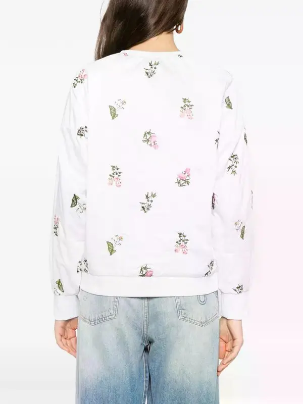 Cynthia Rowley Floral-embroidered Pullover - White
