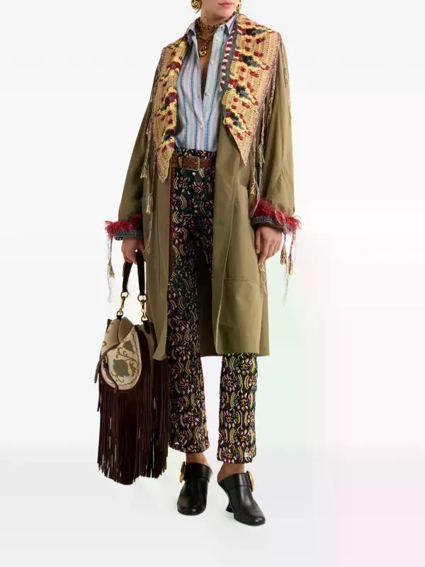 Etro Straight-leg Embroidered Lace Trousers - Black