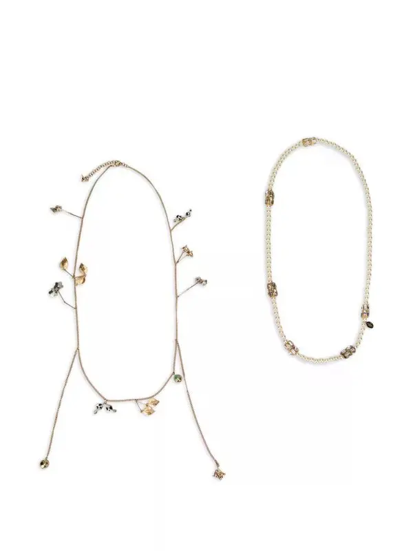 Max Mara Embellished Necklace - Gold