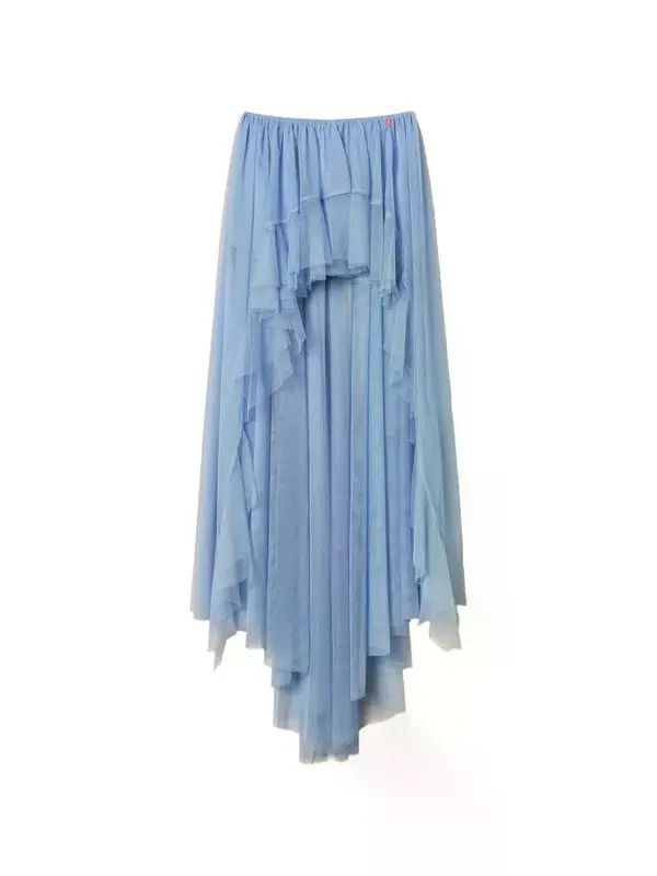 TWINSET Asymmetric Tulle Skirt - Blue