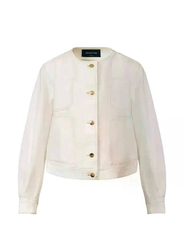 Fabiana Filippi Patch-pocket Button Jacket - White