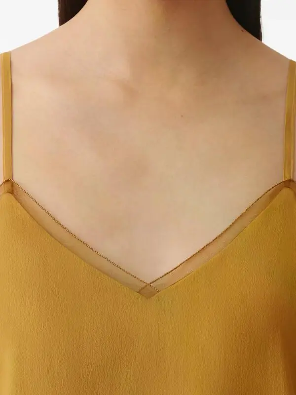 Fabiana Filippi V-neck Camisole Top - Yellow
