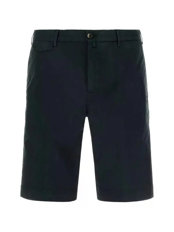 PT TORINO Belt-loops Bermuda Shorts - Black