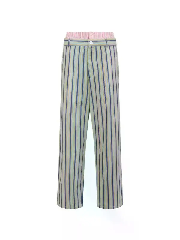 Marni Striped Wide-leg Trousers - Blue
