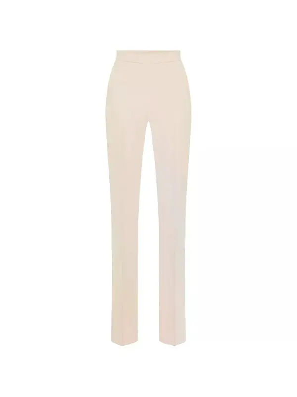 Elisabetta Franchi Lightweight Crêpe Fabric Trousers - Neutrals