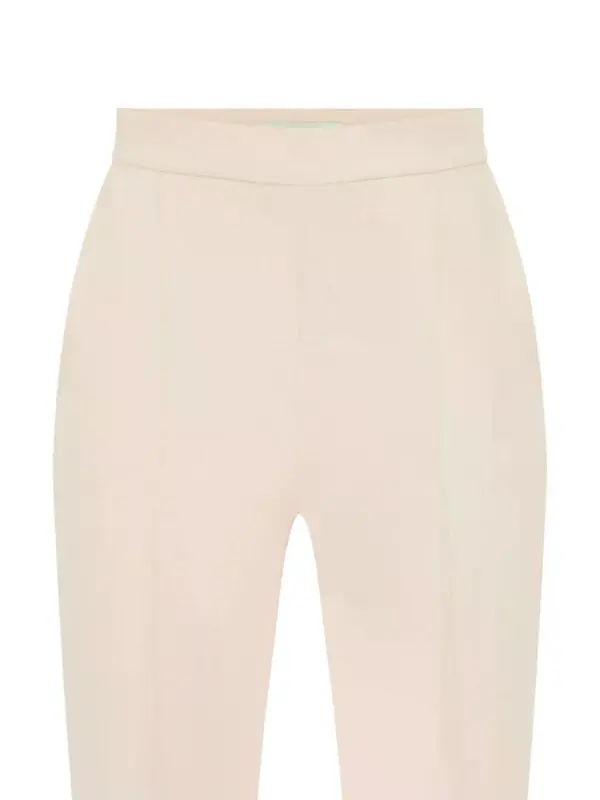 Elisabetta Franchi Lightweight Crêpe Fabric Trousers - Neutrals