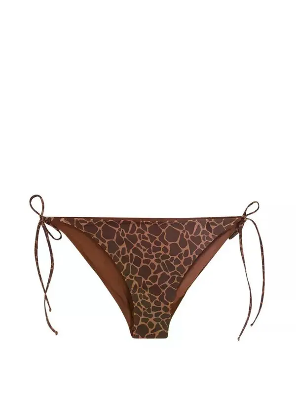 MC2 SAINT BARTH Animal-print Bikini Bottom - Brown