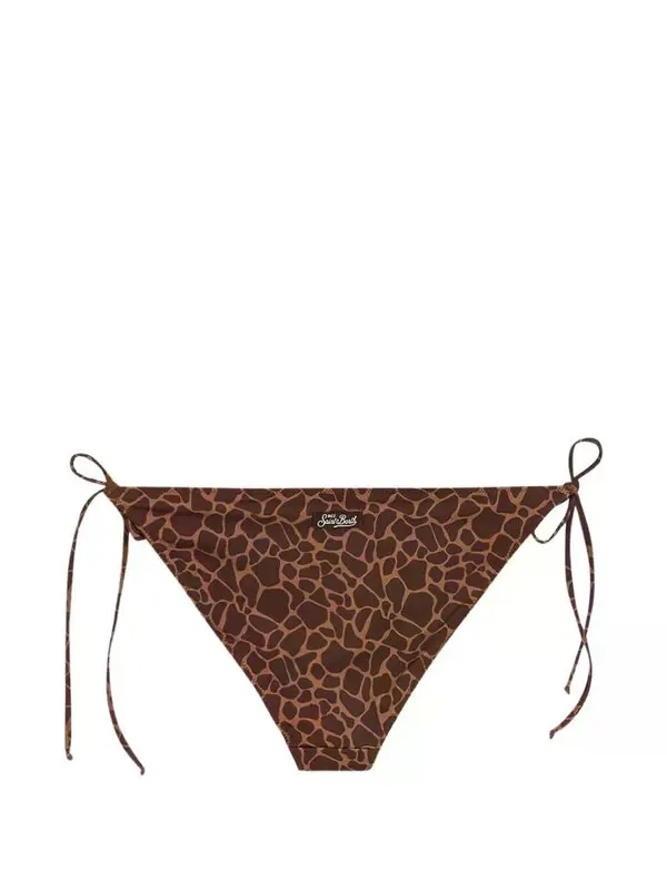 MC2 SAINT BARTH Animal-print Bikini Bottom - Brown