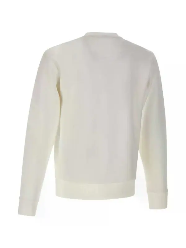 BOSS Logo Ribbed Crew-neck Sweatshirt - Neutrals
