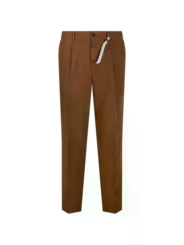 SANTANIELLO Belt-loops Trousers - Brown
