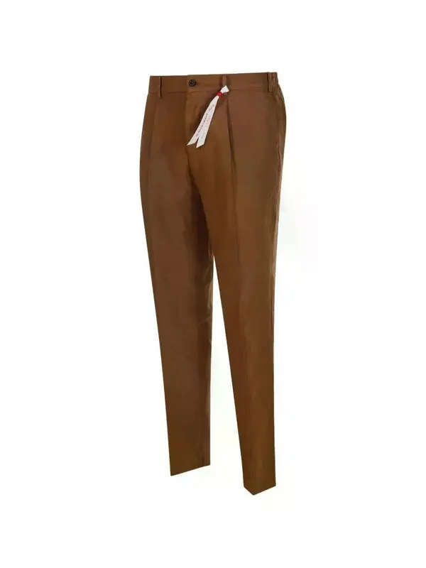 SANTANIELLO Belt-loops Trousers - Brown