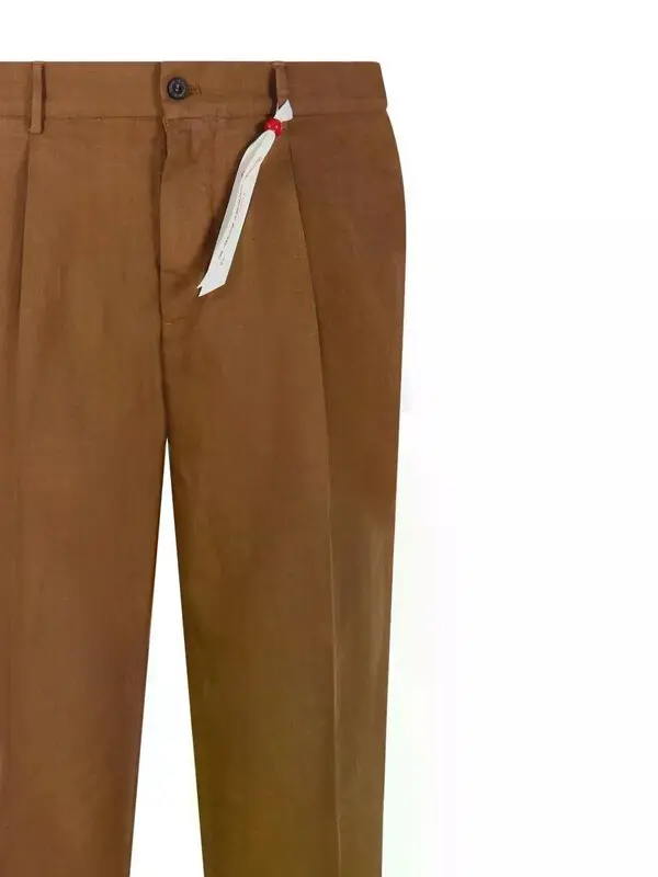 SANTANIELLO Belt-loops Trousers - Brown