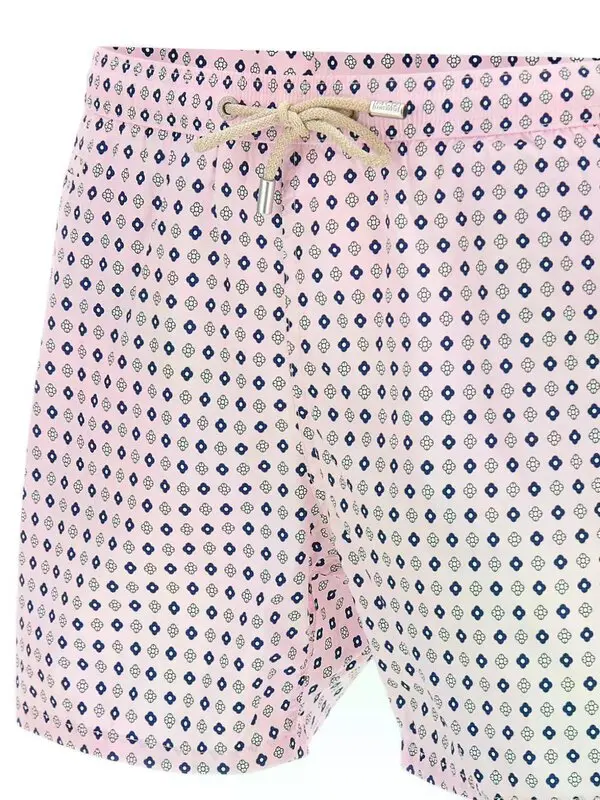 MC2 SAINT BARTH Geometric Print Swim Shorts - Pink