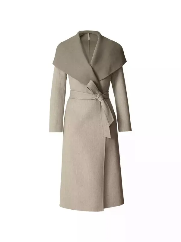 Mackage Belted Wool Shawl Coat - Neutrals