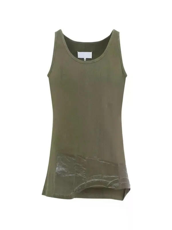 MAISON MARGIELA Sleeveless Ribbed Top - Green