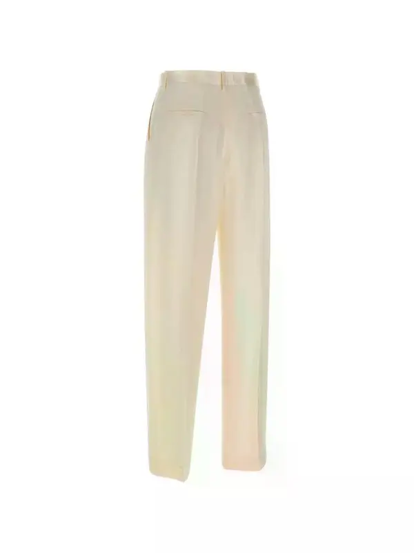 Victoria Beckham Pleated Trousers - Neutrals