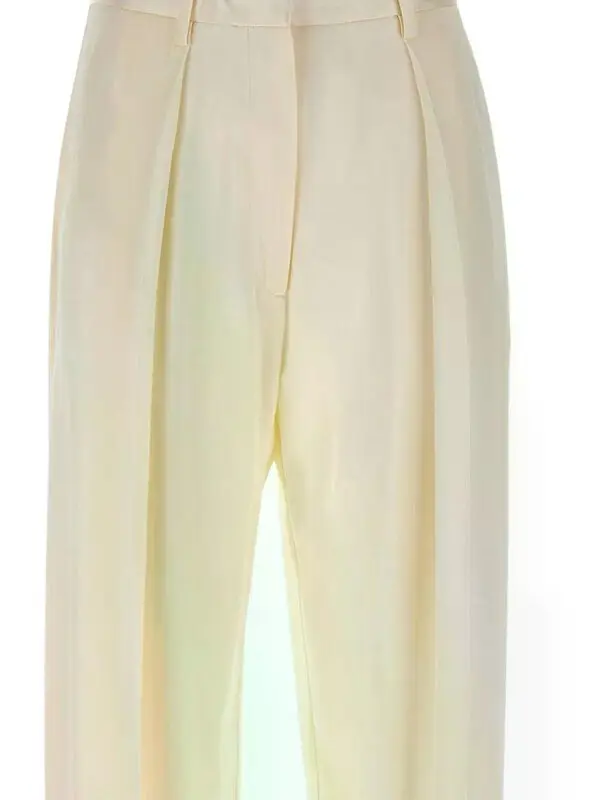 Victoria Beckham Pleated Trousers - Neutrals