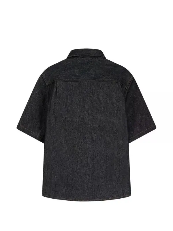 WALK IN PARIS Buttoned Short-sleeve Shirt - Blue