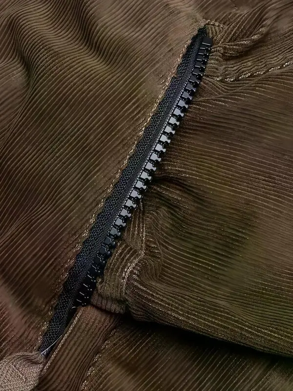 Sacai Hooded Corduroy Jacket - Brown