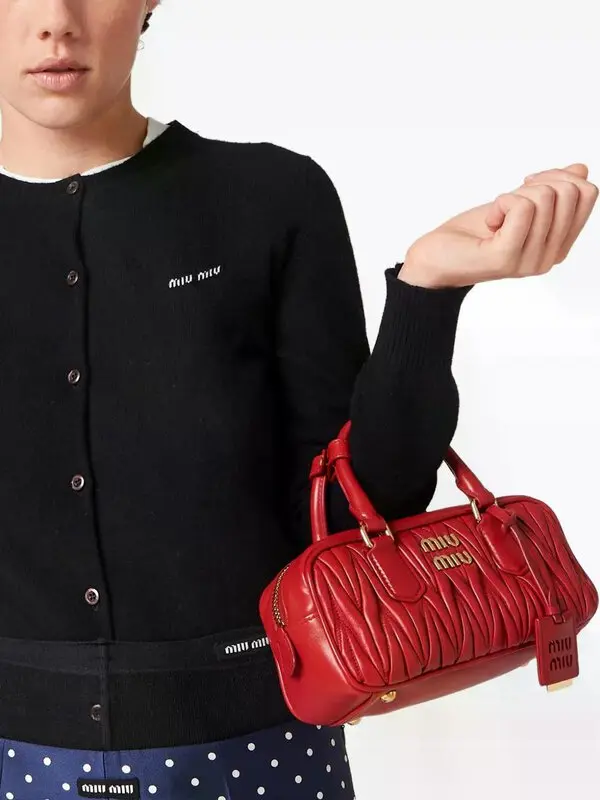 Miu Miu Arcadie Matelassé Nappa-leather Bag - Red