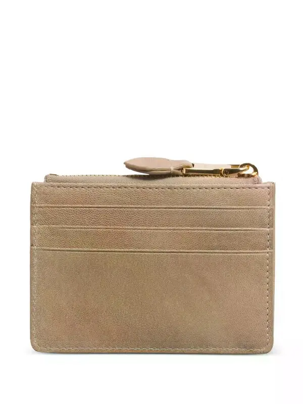 Miu Miu Nappa Leather Card Holder - Neutrals