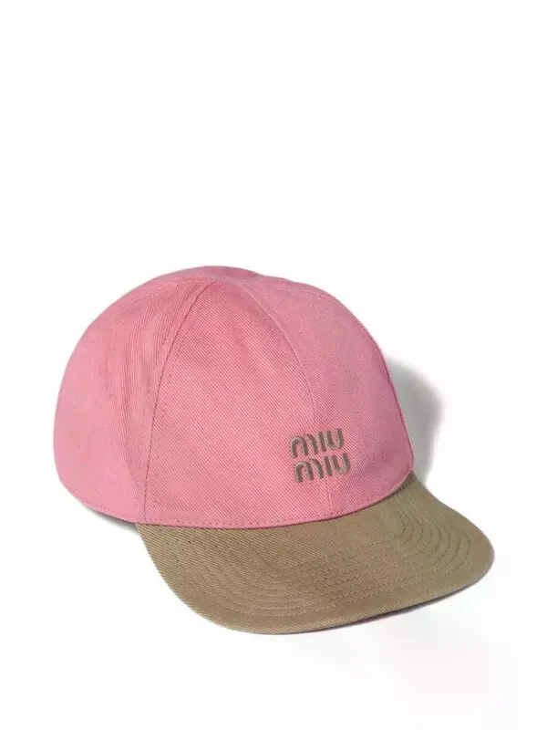 Miu Miu Cotton Baseball Cap - Pink