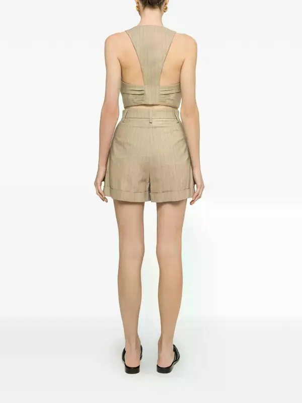 NISSA Pinstripe Cropped Waistcoat
