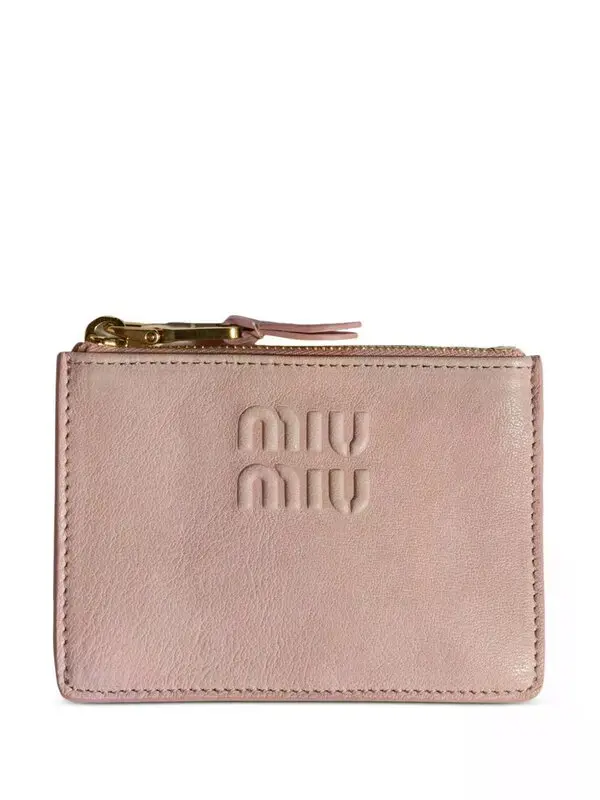 Miu Miu Nappa-leather Card Holder - Pink