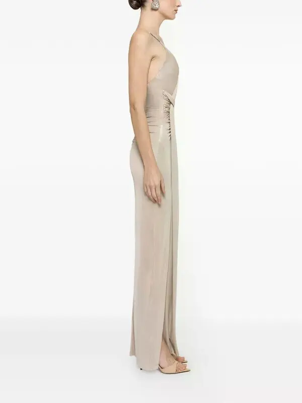 NISSA Knot Chain-strap Maxi Dress