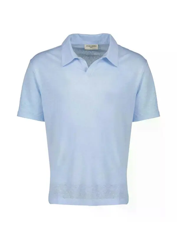 Officine Générale Johnny Short-sleeve Polo Shirt - Blue