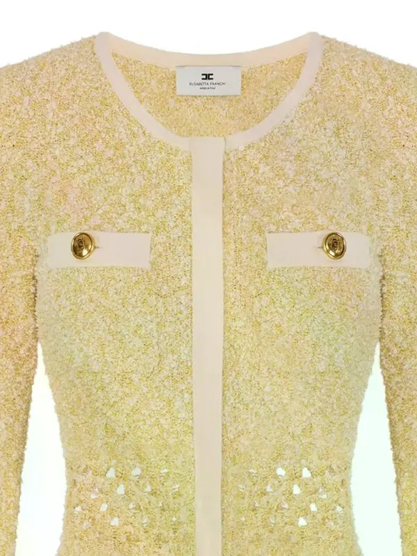 Elisabetta Franchi Bouclé Knit Mini Dress
