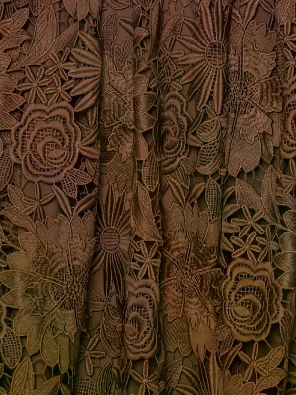 ROTATE BY BIRGER CHRISTENSEN Floral Lace Midi Skirt - Brown