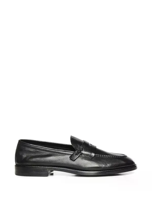 John Galliano Leather Loafers - Black
