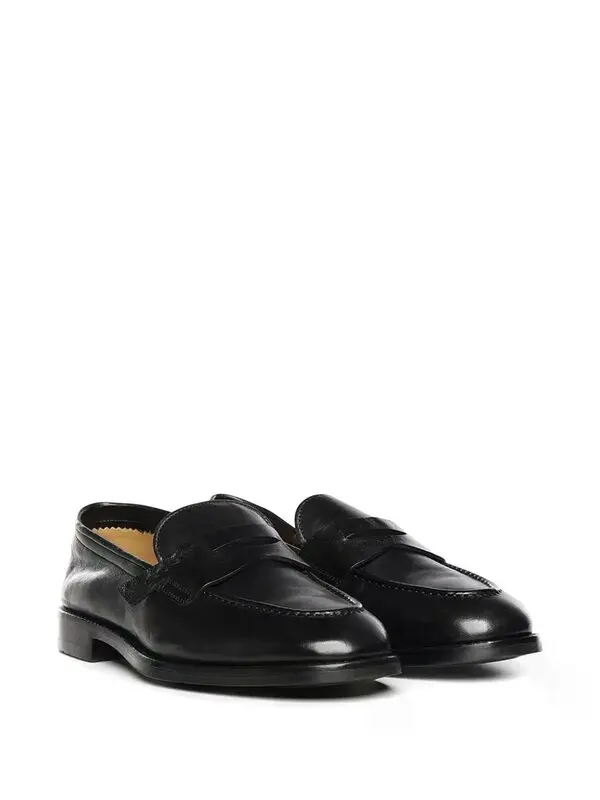 John Galliano Leather Loafers - Black