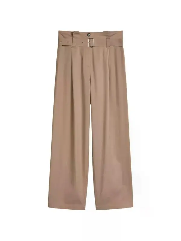 Marc O'polo Belted Woven Trousers - Neutrals