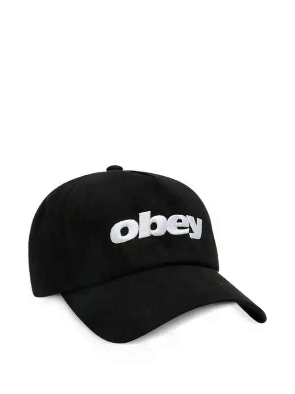 Obey Logo-embroidered Baseball Cap - Black
