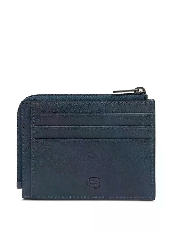 PIQUADRO Zip Cardholder - Blue