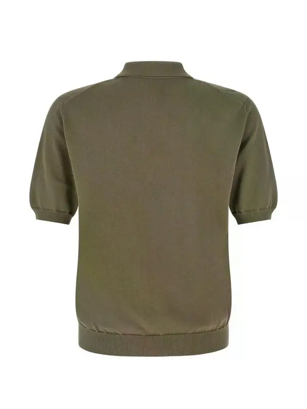 ZANONE Knit Short-sleeve Polo Shirt - Green