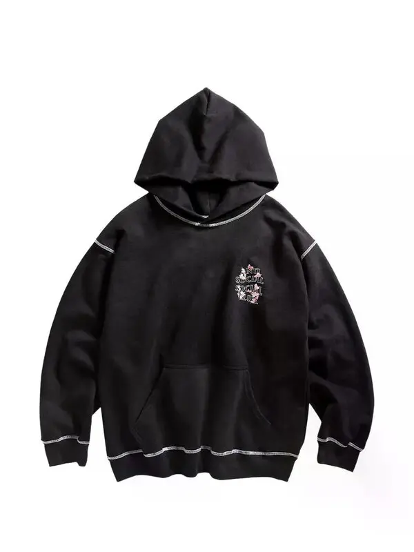 ANTI SOCIAL SOCIAL CLUB Floral-pattern Hoodie - Black